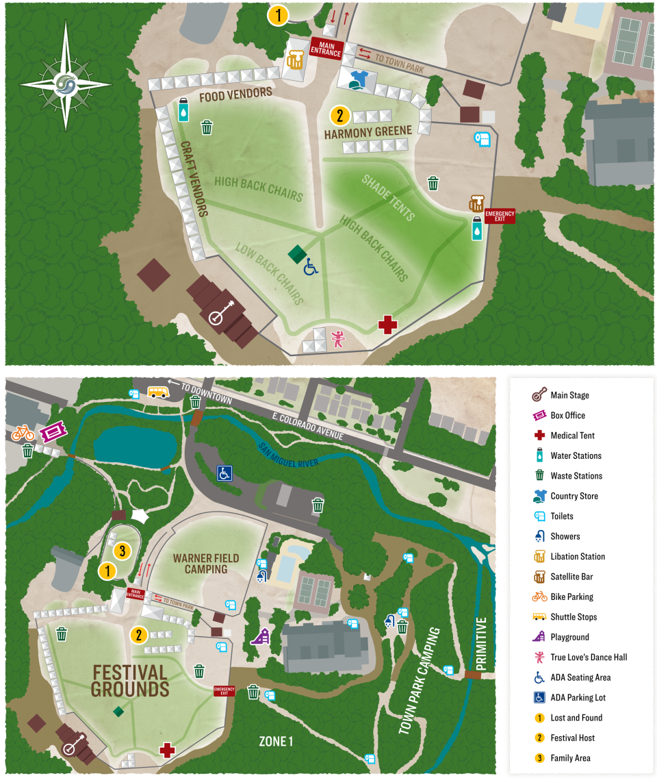 Maps — Planet Bluegrass • Colorado Music Festivals & Concerts • Lyons, CO